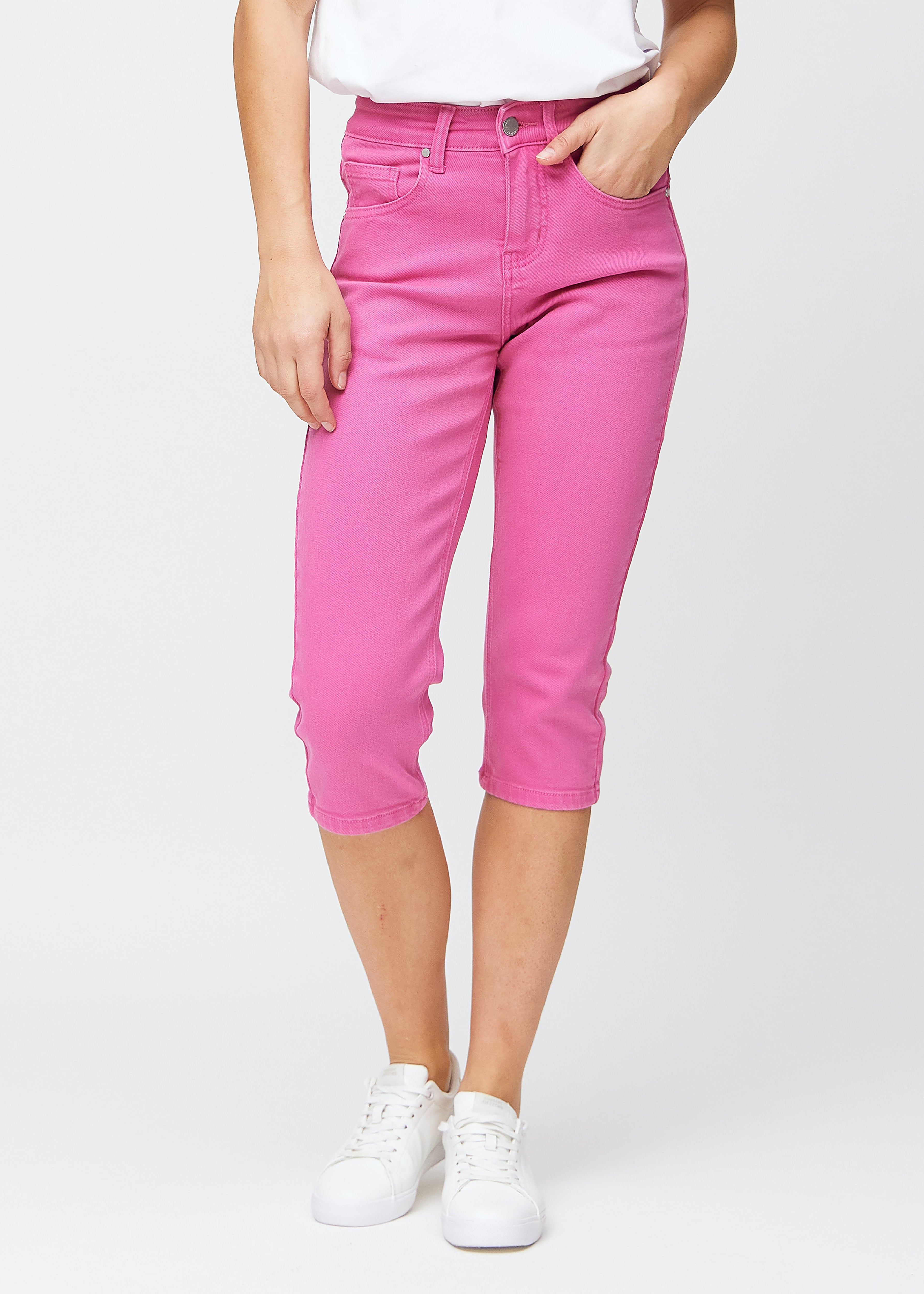 Flamingos™ Slim Pastel Capris – Pink – Women | Perfect Jeans